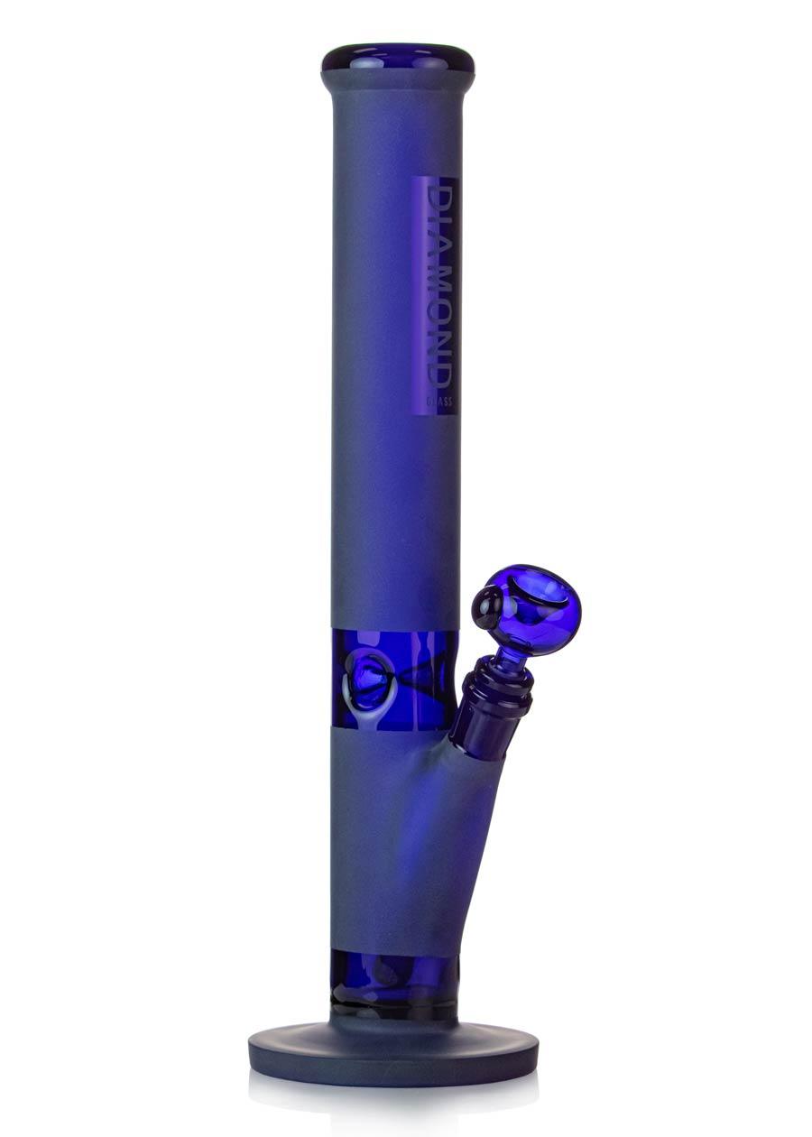Diamond Glass Matte Straight Tube Bong | 25% OFF + Free Shipping