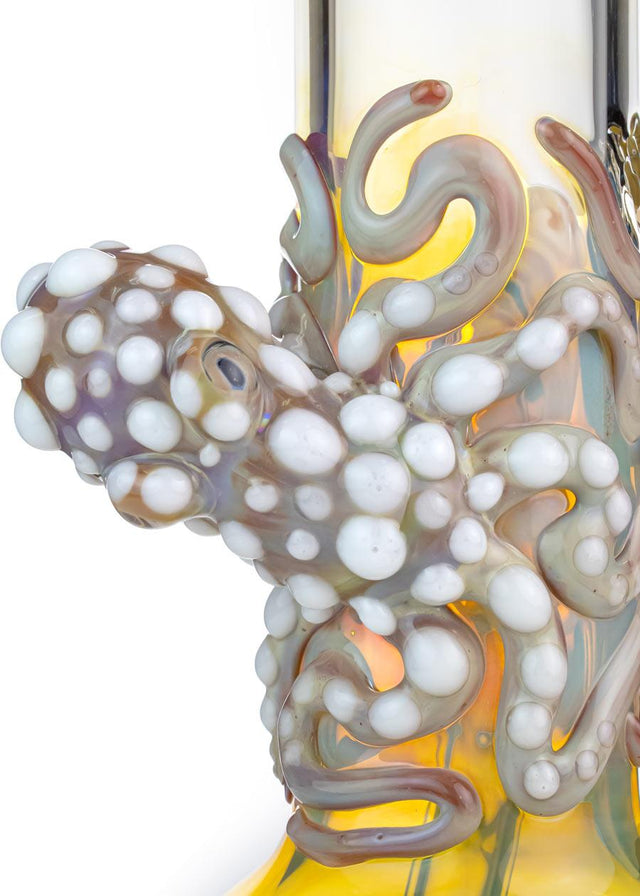 Trident Glass 15" Caramel Octopus Bong