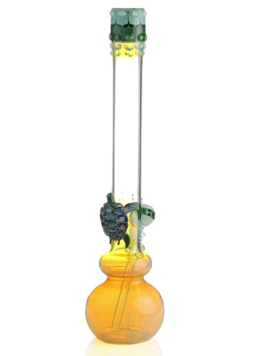 Trident Glass 21” Sea Turtle Double Round Bubble Bong