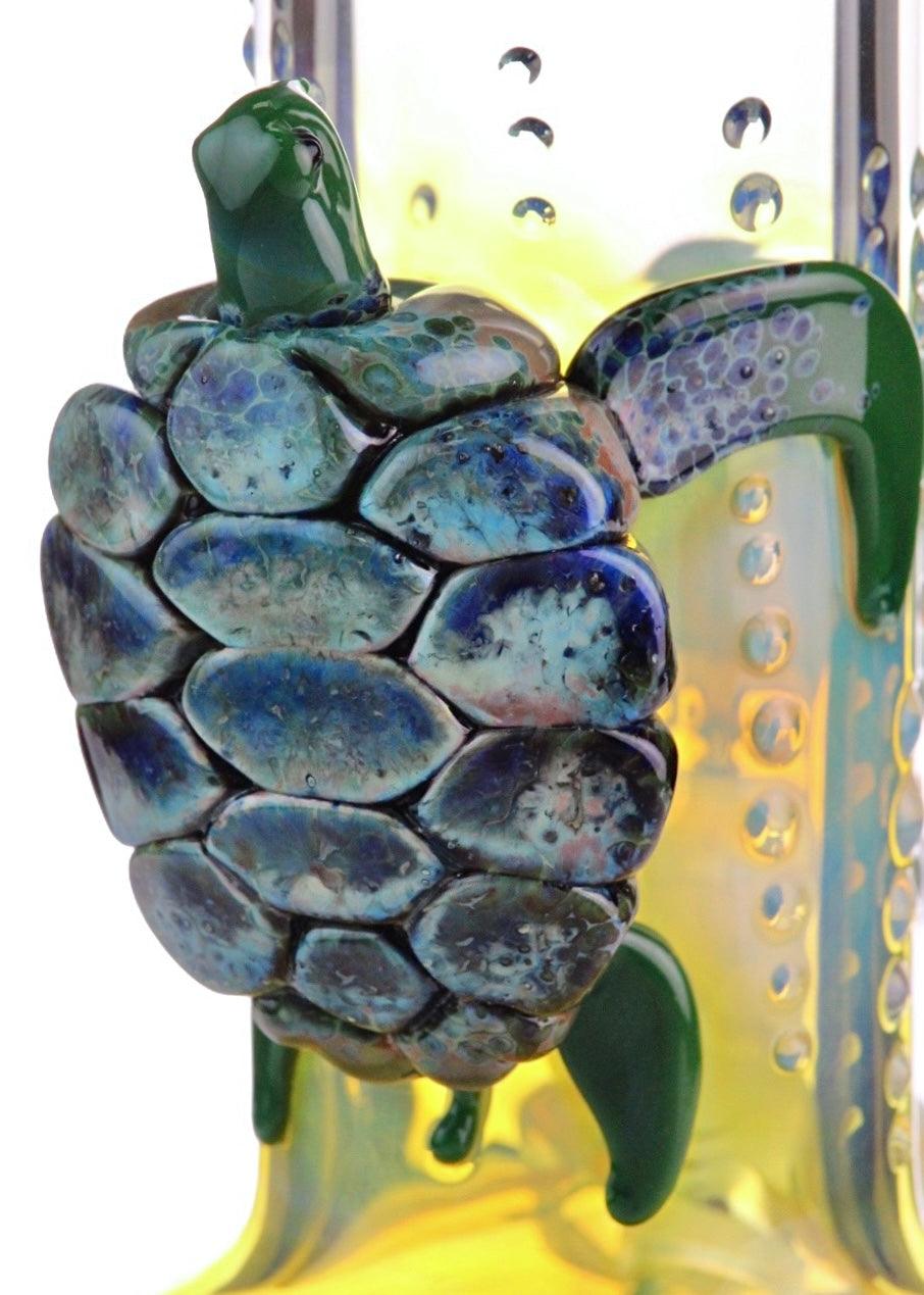 Trident Glass 21” Sea Turtle Double Round Bubble Bong